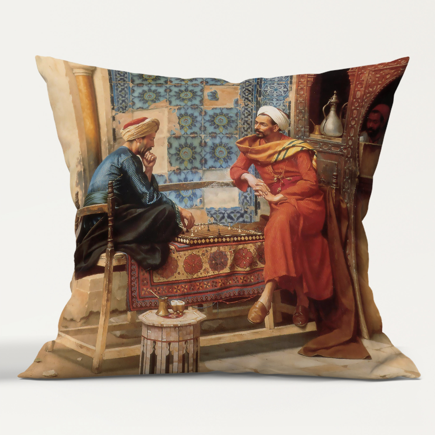 Playing Chess At An Old Arab Coffee House in Cairo - By Ludwig Deutsch ...